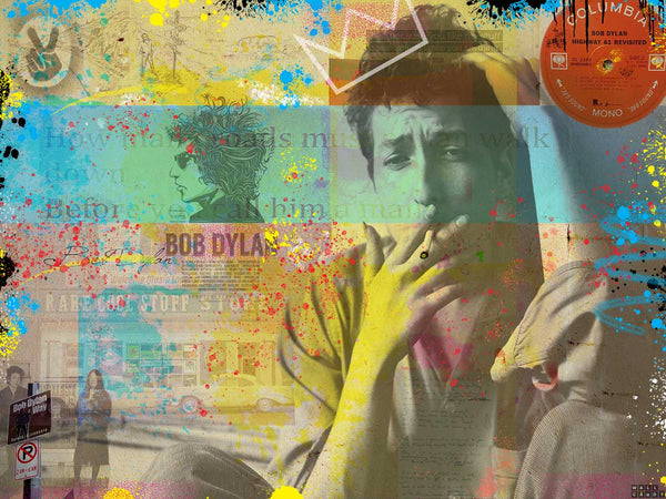 Chillin like Dylan " Bob Dylan By Beezie - WallCandy Art Gallery